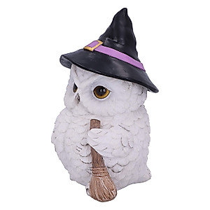 Nemesis Now Snowy Magic Witch Owl Familiar Figurine, 18cm, White