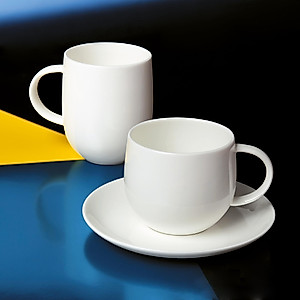 Alessi AGV29/78 All Time - Teacup, Bone China, White, Set of 4