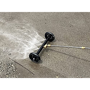 GDHXW Multipurpose Undercarriage Cleaner Surface Cleaner for Pressure Washer 4000 PSI 16 Inch Underbody Car Wash Water Broom with 3 Pieces Extension Wand 5 High Pressure Nozzle