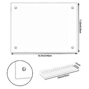 TORASO Glass Whiteboard, Dry Erase White Board, 12" x 16" Small Glass White Board for Home Kitchen, Office, Frameless, Brilliance White(Glass BB-WH-3040)