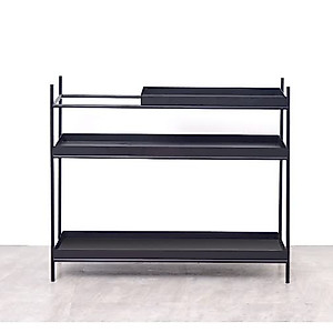 SLNFXC Industrial Style Iron Shelves Long Narrow Bookshelf Living Room Doorway Foyer Floor Storage Low Cabinet