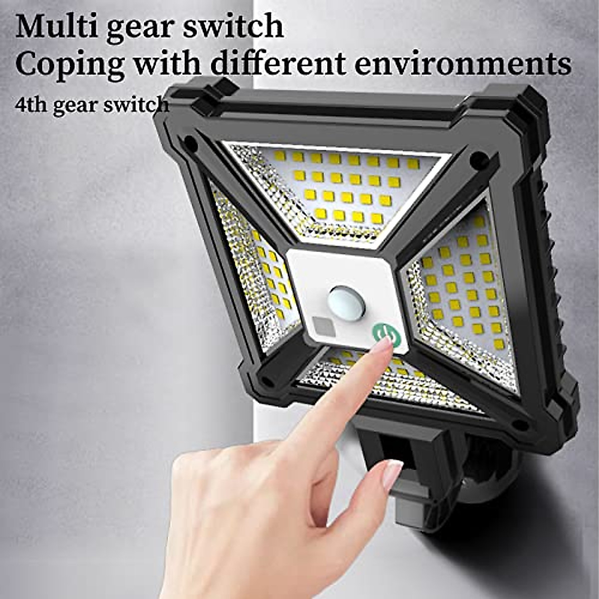 haozzaw Solar Outdoor Lights- Remote Control Motion Sensor Solar Powered Lights 88 LED / 3 Modes IP65 Waterproof Wall Security Lights for Fence Yard Garden Patio Front Door