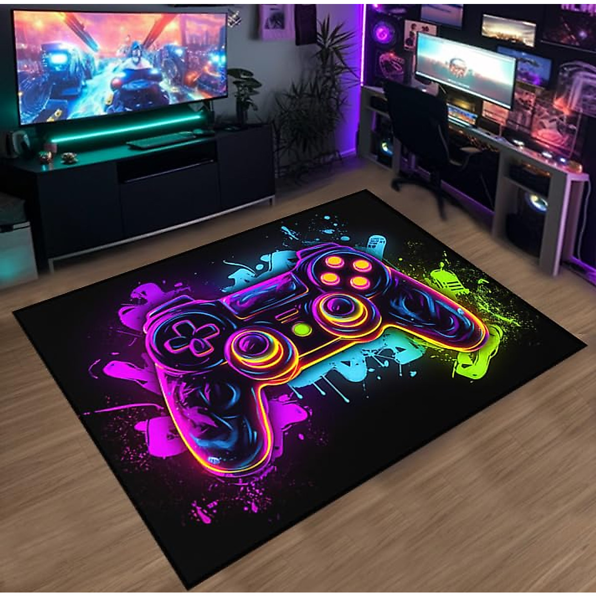 AVIHA Gaming Rugs - Gamer Rug for Gamepad Enthusiasts' Bedroom or Living Room Decor - 36x24 inches