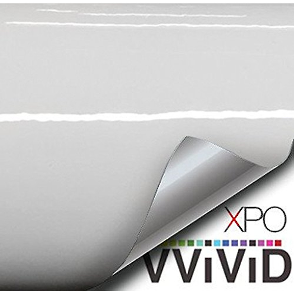 White High Gloss Realistic Paint-Like Microfinish Vinyl Wrap Roll with VViViD XPO Air Release Technology (3ft x 5ft)