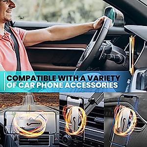 Phone Strap Grip Holder Finger [KN FLAX] Cell Phone Grip Telescopic Phone Finger Strap Stand Universal Finger Kickstand for Most Smartphones (Black)