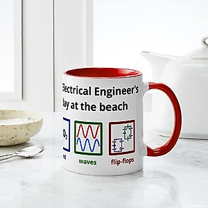 CafePress An Electrical Engineers Day At The Beach Mug Ceramic Coffee Mug, Tea Cup 11 oz