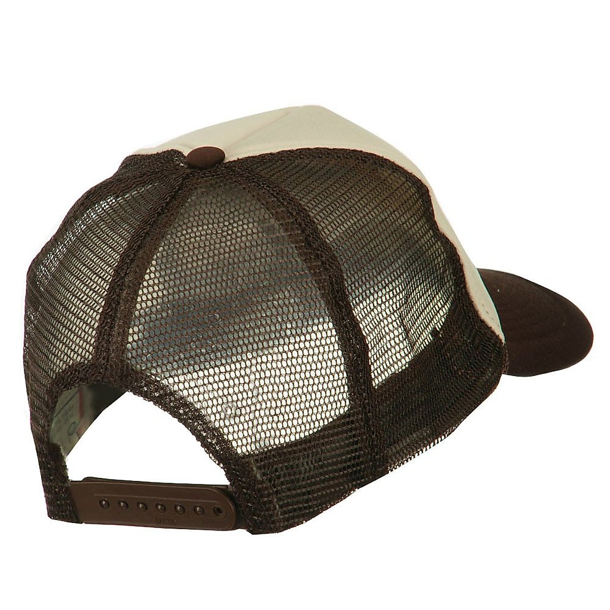 e4Hats.com Smile Face Embroidered Foam Mesh Back Cap - Brown Tan OSFM