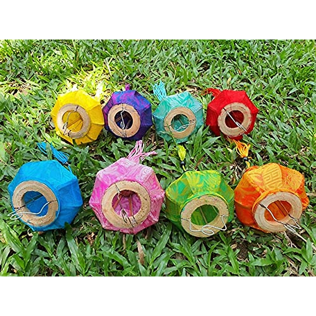 Set of 8 Mini String Silk Lanterns 10cm Vietnam Lanterns for Wedding Decor Christmass Tree Decor Home Decor Garden Party Decor