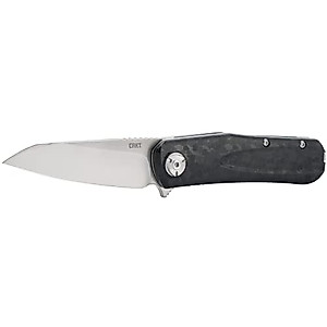 CRKT Mah-Hawk EDC Folding Pocket Knife: Assisted Opening Everyday Carry, Liner Lock, Glass Reinforced Nylon Handle with Reversible Pocket Clip 6535,Black