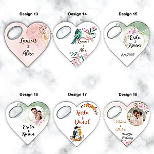 Heart Shape Save The Date Magnets, Wedding Thank You Favor, Custom Wedding Gift, Customizable Wedding Favor for Guests in Bulk, 3,35 in x 3,15 in (8,5cm x 8cm)