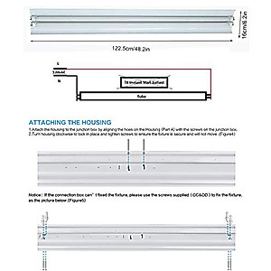 Bulb / Lamp T8 LED Store Commercial No Reflector Light Fixture *Includes 2 Bulbs (Clear Lens Bulb)