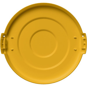 SPARTA Bronco Trash Can Lid, Round Waste Container Cover, Polyethylene, 20 Gallons, Yellow