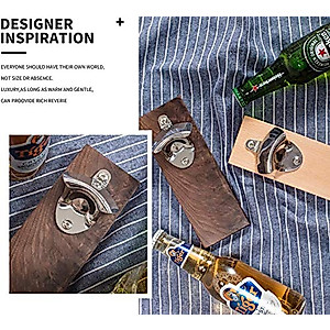 Gifts for Men Dad, Wall Mounted Magnetic Bottle Opener, Unique Beer Gift Ideas for Him Boyfriend Husband Grandpa Uncle, Cool Gadgets Christmas Stocking Stuffers, Birthday Housewarming Anniversary