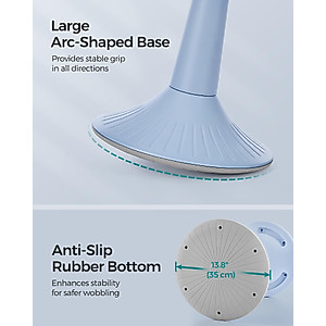 SONGMICS Kids Wobble Chair, Wiggle Stool for Kids Ages 8-12, Comfortable 60D Foam Seat, Breathable Fabric, Anti-Slip Base, 18.1-Inch High, Tool-Free Assembly, Pale Blue and Dove Gray UOSC010Q01