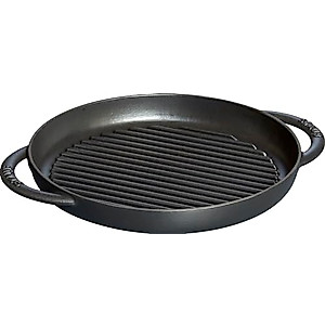Staub Round Grill Pan 10-inch Matte Black