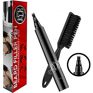 JYE Pen for beard, mustache or eyebrows, waterproof, long lasting, black pen filler