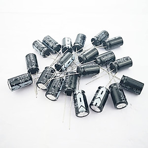 20pcs 330uF 50V Capacitor,10X17MM Electrolytic Capacitors 50V,330uf Capacitor Aluminum Industrial Electrical Capacitors for DIY Soldering Electronic Projects