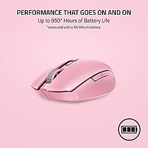 Razer Orochi V2 Mobile Wireless Gaming Mouse: Ultra Lightweight - 2 Wireless Modes - Up to 950 Hr Battery Life - Mechanical Mouse Switches - 5G Advanced 18K DPI Optical Sensor - Quartz Pink