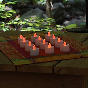 LumaBase Battery Operated Tea Light Candles, Purple - Set of 12