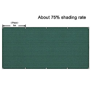 ALBN 75% Shade Netting Sunblock Shade Cloth Net Mesh Tarp HDPE UV-Resistant Protection Plants Flowers Outdoor Shade Screen, with Rope (Color : Green, Size : 3x5m)