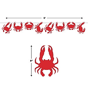 Beistle 2 Piece Crab Decorations Banners For Luau Theme Nautical Beach Décor Under The Sea Party Supplies
