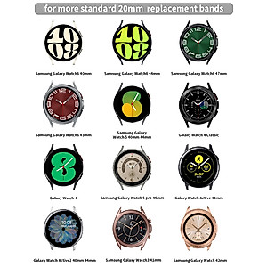 Joyozy Leather Band Compatible with Samsung Galaxy Watch 5Galaxy Watch Active2 40mm 44mm,Woman Men 20mm Slim Leather Wristband Strap for Galaxy Watch 42mm Samsung Galaxy Watch 4 40mm 44mmWatch 4