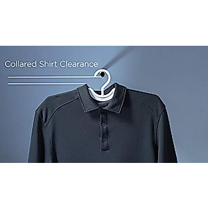 Higher Hangers Classic Short Neck Design Heavy Duty Slim Plastic Space Saving Clothes Hangers- 40 Pack - Create Extra Closet Space, Non-Slip, Durable, Practical, and Versatile Closet Organizer (White)