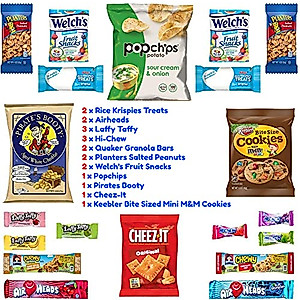 Hangry Kit Birthday Snack Box for Your Grand Daughter - (20 count) Happy Birthday Gift Basket Care Package - Contains Birthday Snacks, Cookies, Chips, Candy. Party Variety Gift Box.