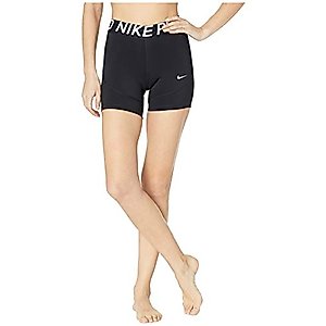 Nike Women's Pro 5" Training Short (Black/White, X-Small)