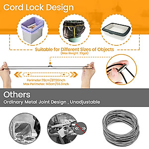 Garbage Can Rubber Bands Fits 8-33 Gallon Trash Cans Colorful Bands Adjustable Garbage Can Rubber Bands with Buckle Homewares Litter Box Bands for Kitchen Tables Picnic Party (6 Pcs)