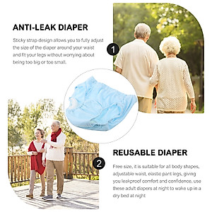Cabilock Elderly Anti-Urine Old Man Costume for Adults Plus Size Lingerie for Women Costumes for Men Incontinence Elderly Diaper Elderly Underpants Multipurpose Nappy Cotton