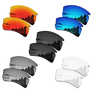 SmartVLT Set of 5 Men's Replacement Lenses for Oakley Flak 2.0 XL OO9188 Sunglass Combo Pack S01