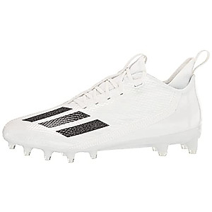 adidas Men's Adizero Scorch Football Shoe, White/Black/White, 8.5