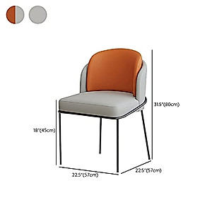 LITFAD Modern Round Stone Coffee Table 5 Pieces Dining Table Set Dining Room Table and Chairs for 4 Negotiating Table - 5 Pieces: Table with 4 Grey Chairs