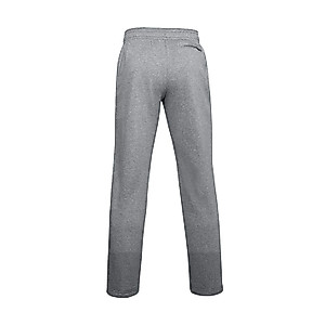 Under Armour Mens Rival Fleece Pants , Pitch Gray Light Heather (012)/Onyx White , Medium