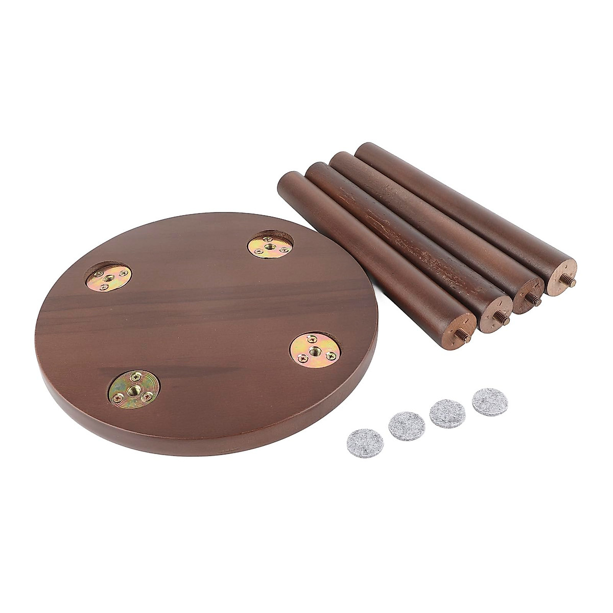 POCREATION Multi Purpose Child Stool, Household Wood Stools, Cute Small Bench, Child Pine Seat, DIY Furniture Stool, Step Stool, for Living Room Bathroom Bedroom Use(Round NutBrown)