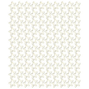 100Pcs Metal Paper Clips, Electroplating Golden Bookmark Marking Clips for School Office Personal Document Organizing(Star)