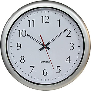 Poolmaster 52601 Indoor or Outdoor Clock, Silver