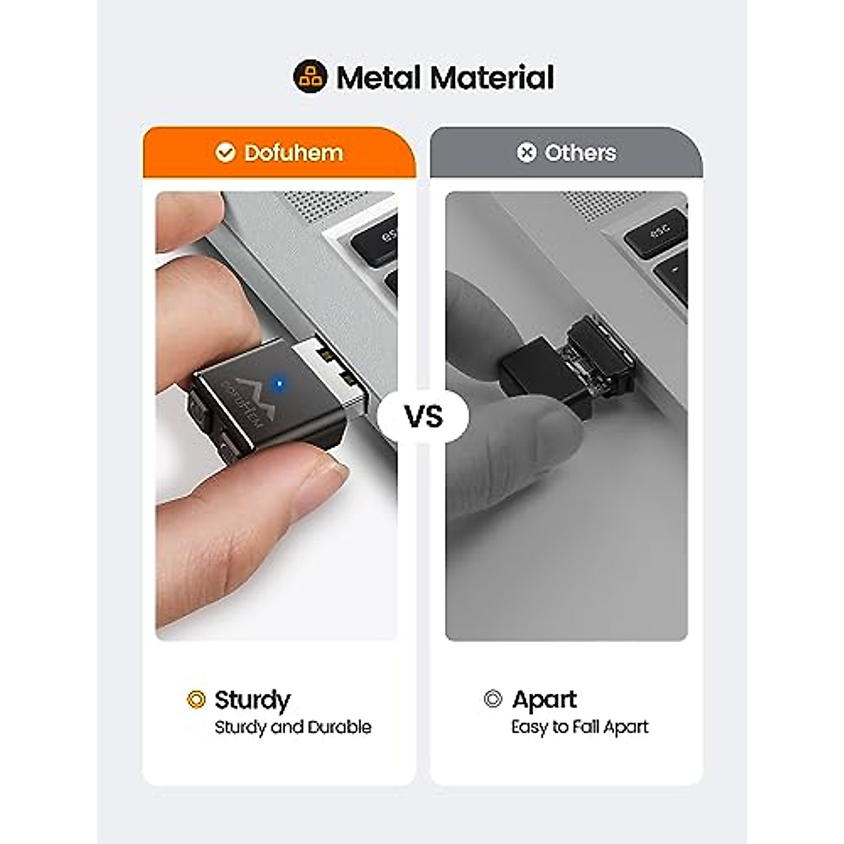 Dofuhem Metal Mini Mouse Mover with 2 Buttons Undetectable Tiny Mouse Jiggler with ON/Off Switch 3 Jiggle Modes Automatically Simulates Mouse Movement for Computer Awakening