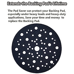 6 inch 70 Hole Sander Pad Protector, Hook and Loop Pad Saver, fit for Mirka 9956, notably extends The Backing pad´s Lifetime,Multi Hole Pad Protector (1 Pack)