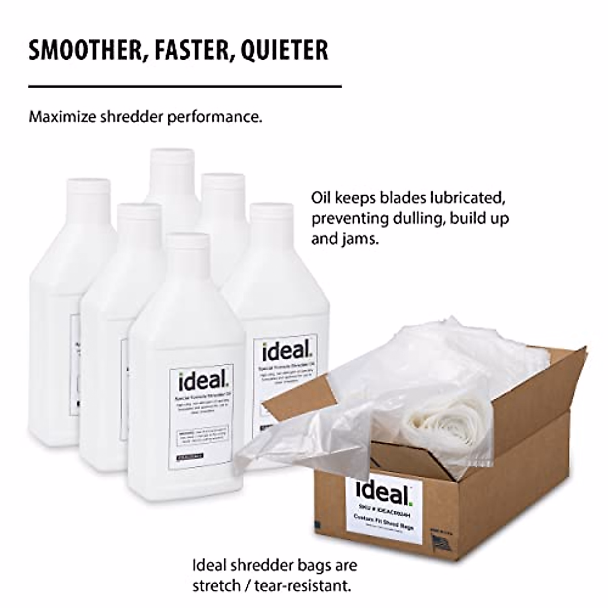 ideal 2503 Strip Cut Centralized Office Paper Shredder, Continuous Operation, 19-21 Sheets, 20 Gallon Bin, Shred Staples/Paper Clips/Credit Cards/CD/DVDs, 3/4 HP Motor, P-2 Security Level