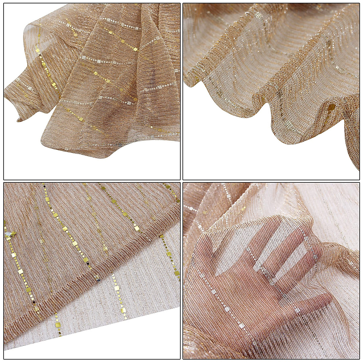 ANKOMINA Women Soft Chiffon Sequin Long Scarf Shawl Fashion Muslim Hijab Head Wrap Scarves,71x28 Inch