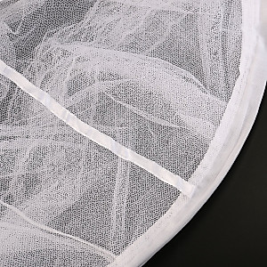 Toyvian Bed Canopy Net Baby Mosquito Net Girls Bed Tent Crib Mosquito Net, Lace Net Thicken Hanging Bed Canopy Easy Installation Mesh Net for Home Kids Room (White)