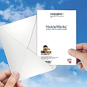 NobleWorks - 1 Happy Birthday Card with Funny Animals - Wildlife and Pet Humor, Fun Birthday Celebration Notecard - Diddly Squats C3955BDG