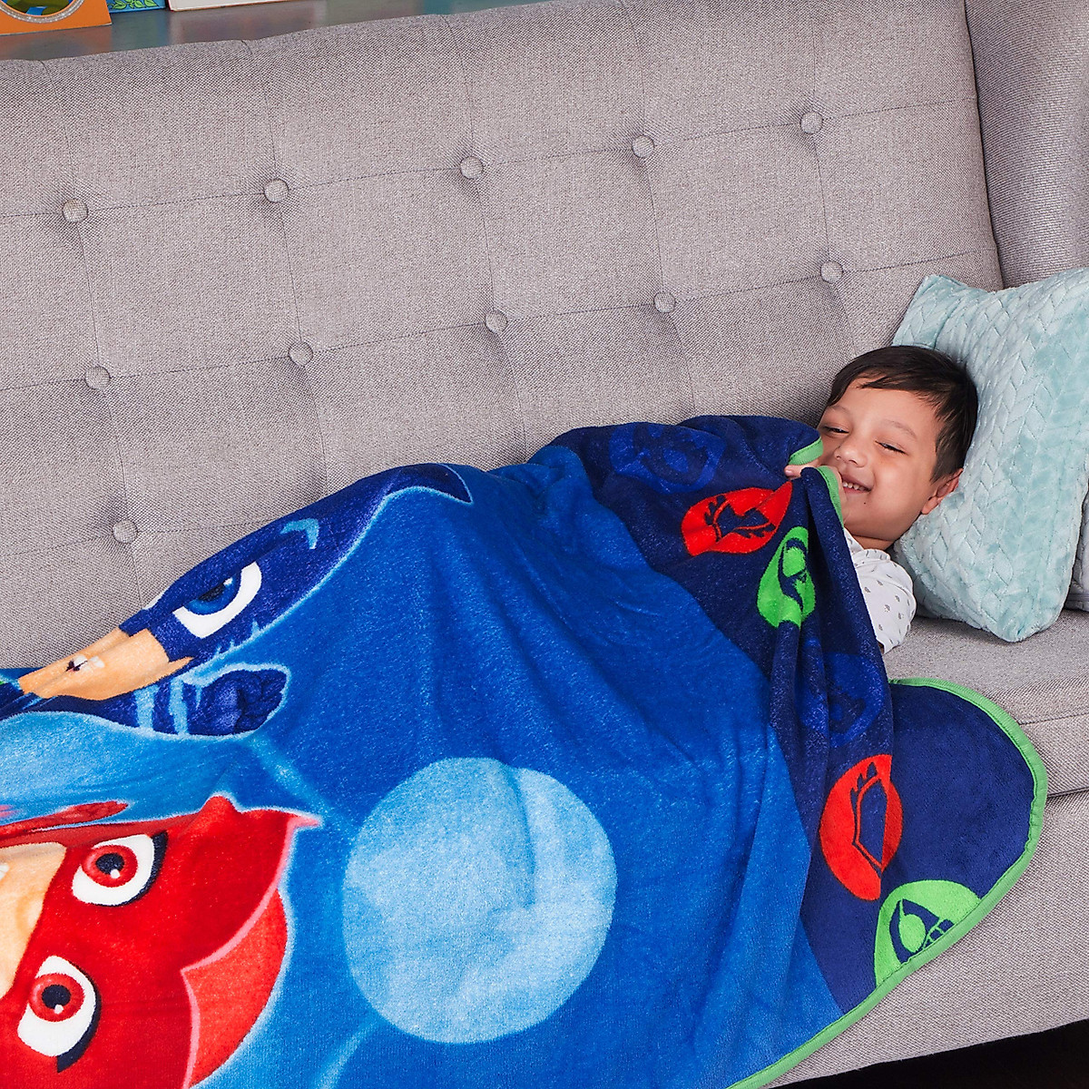 Franco Kids Bedding Super Soft Plush Microfiber Blanket, Twin/Full Size 62" x 90", PJ Masks,A46518