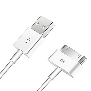 Trenro 2pcs 30 Pin USB Sync Charging Cable Cord Replacement for Old Apple iPhone 4/4S 3G/3GS, iPad 1/2/3,iPod Nano/iPod Touch