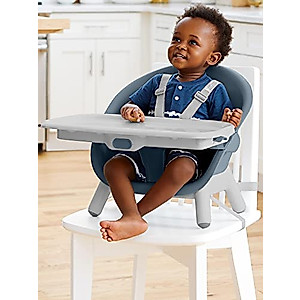 Skip Hop Baby High Chair 4 in 1 Convertible High Chair, EON, Slate Blue