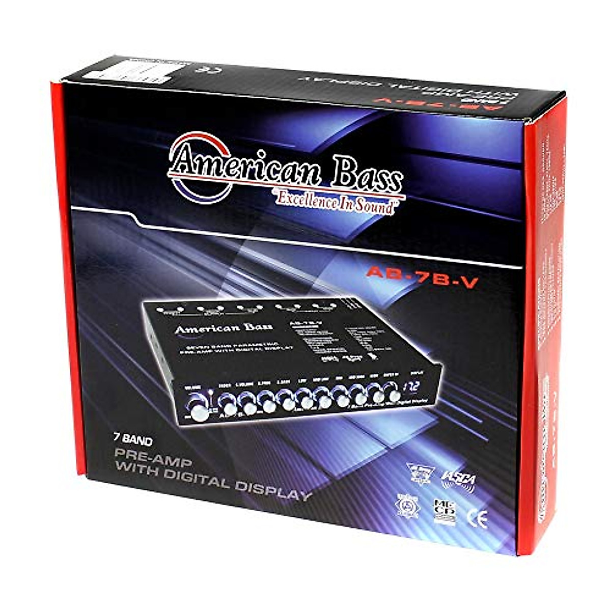 American Bass High End 7 Band Equalizer Voltage Display