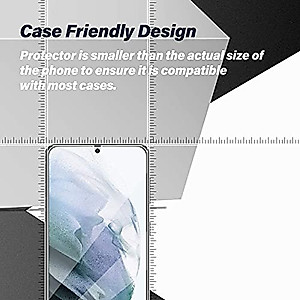 BIGFACE Galaxy S21 Tempered Glass Screen Protector + Camera Lens Protector [ 2 + 2 Pack ][Case Friendly] [Anti-Scratch] [Ultrasonic Fingerprint Unlock] Clear HD Protective Film for Samsung Galaxy S21