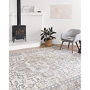 Loloi Dante DN-05 Ivory Transitional Area Rug 7'-10" x 10'-6" Ivory/Stone